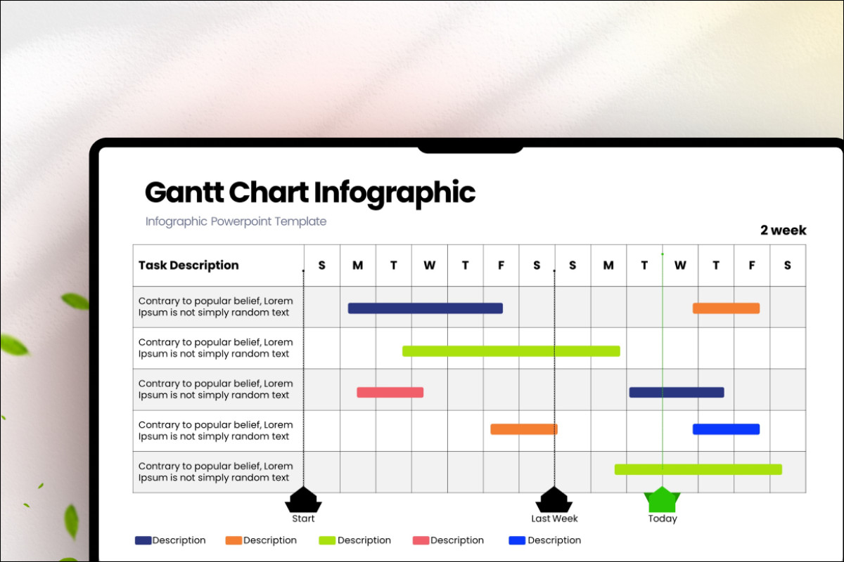 Gantt Chart - Infographic PowerPoint Template | Nulivo Market